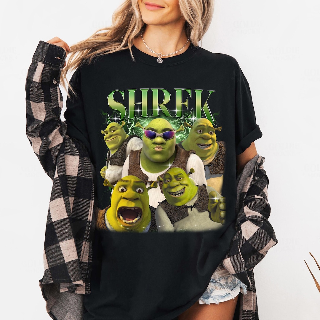 Shrek Shirt, Funny Movie Graphic Tee, Retro Shrek T-shirt, Oversized ...