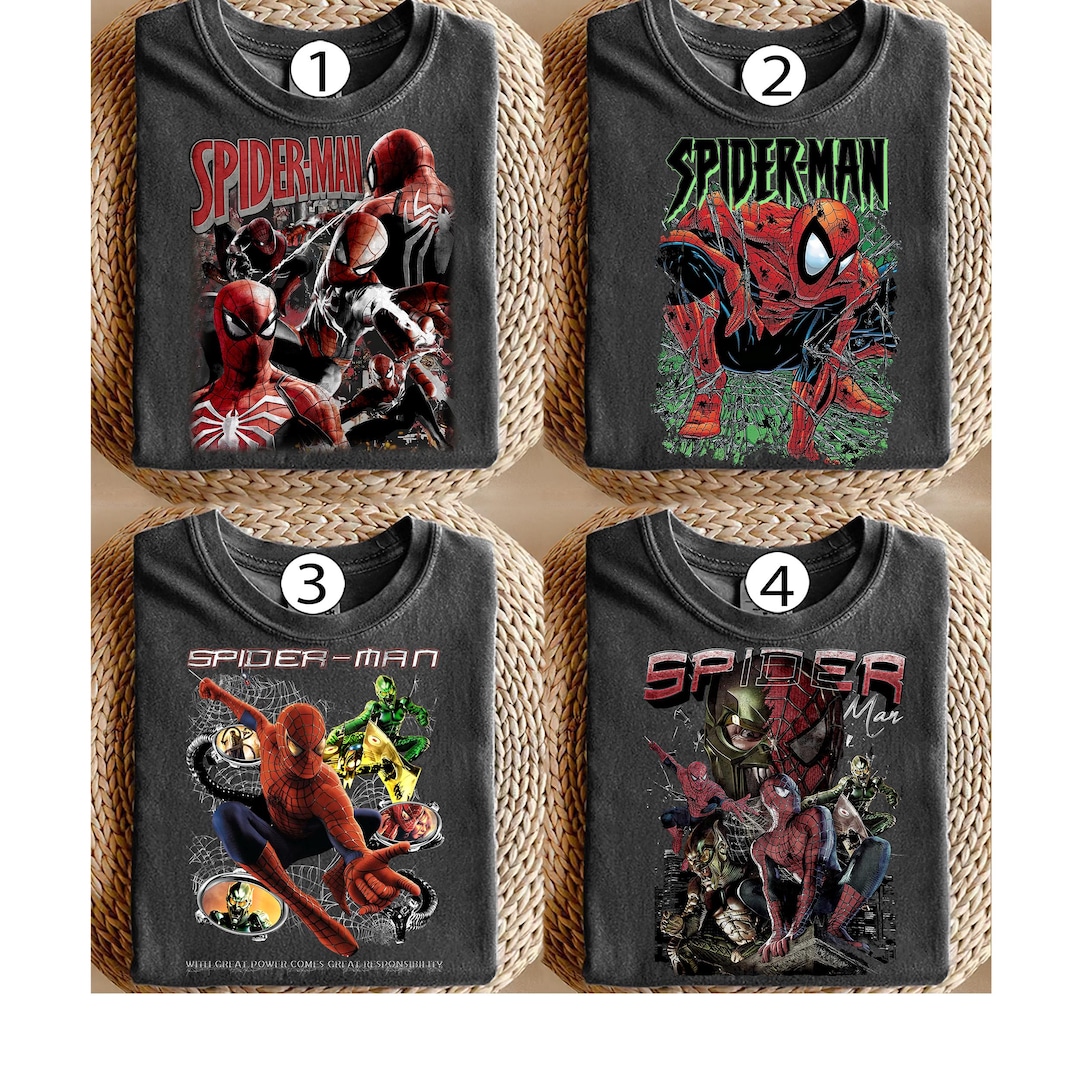 Spider-man Graphic T-shirts - 4 Unique Marvel Designs | Villains ...