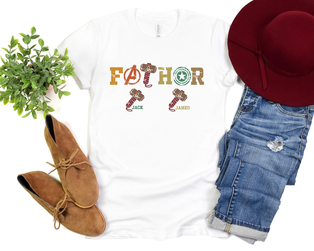 Custom Fathor Dad Shirt, Thor Father's Day Gift, Personalized Birthday ...