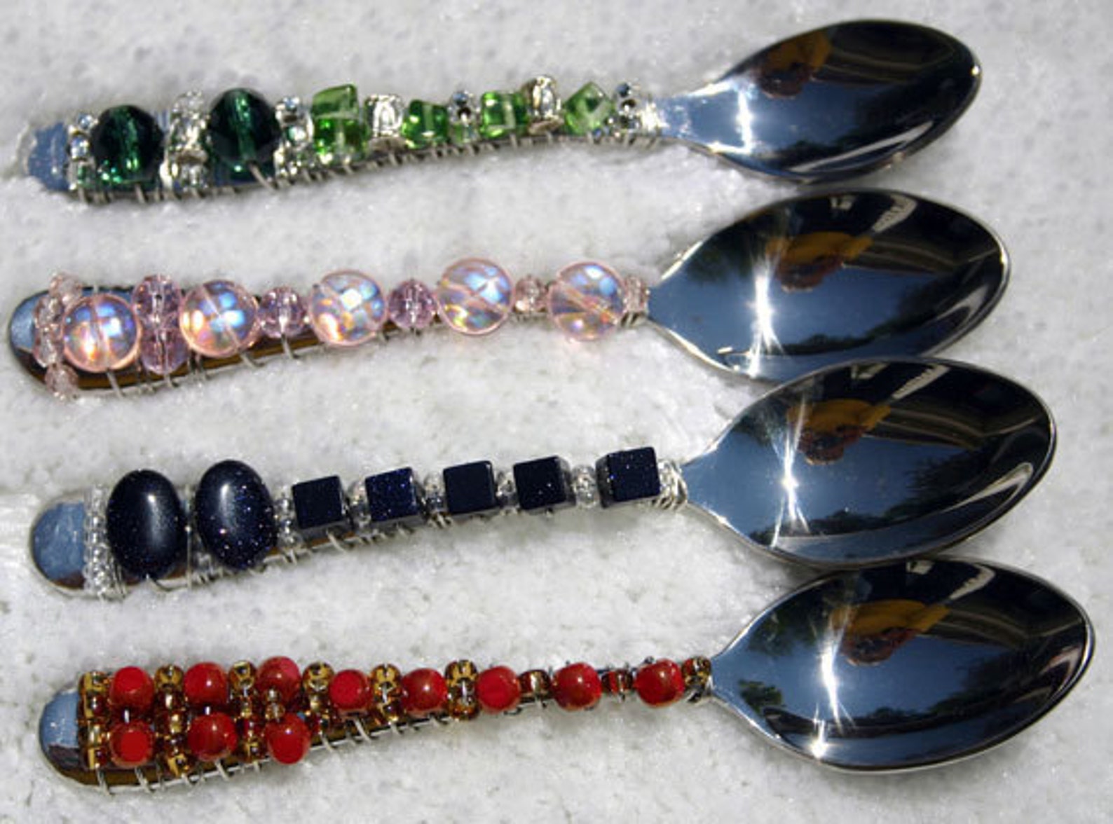 Beaded Demitasse Spoon - Etsy
