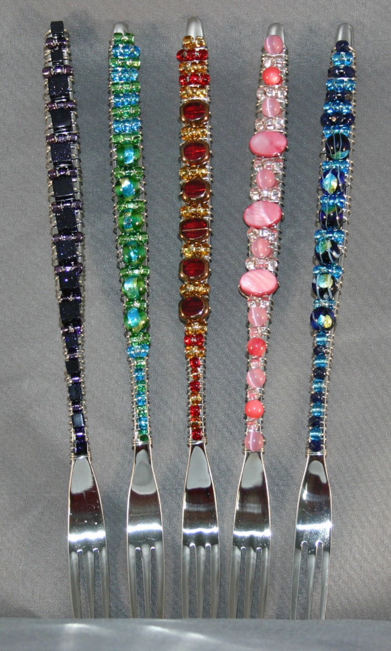 Beaded Olive and Pickle Fork - Etsy