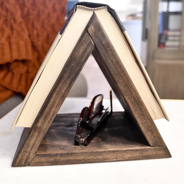 Wooden Book Stand - Etsy