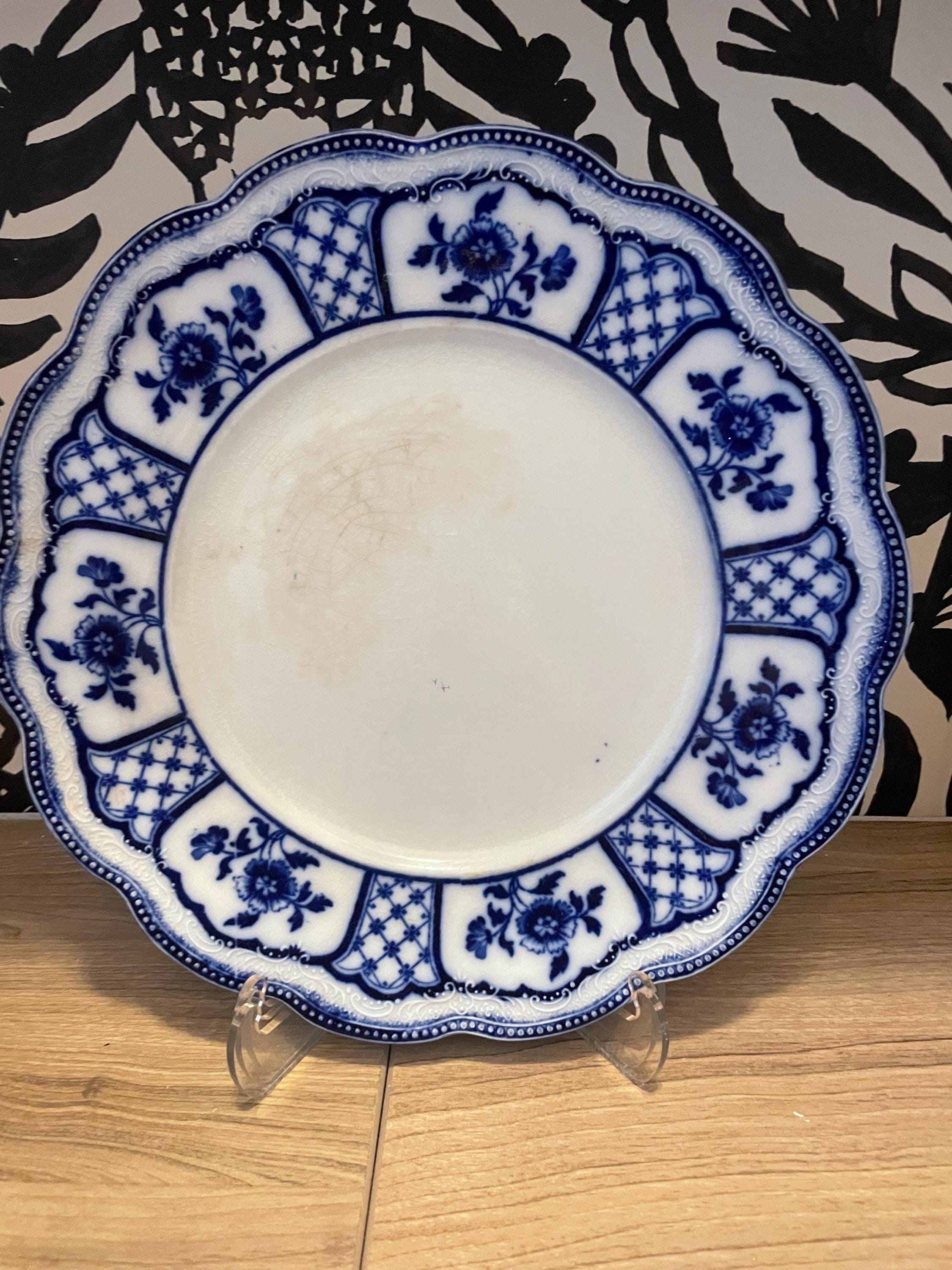 Flow Blue Melbourne Blue and White China Dinner Plate 10” - Etsy