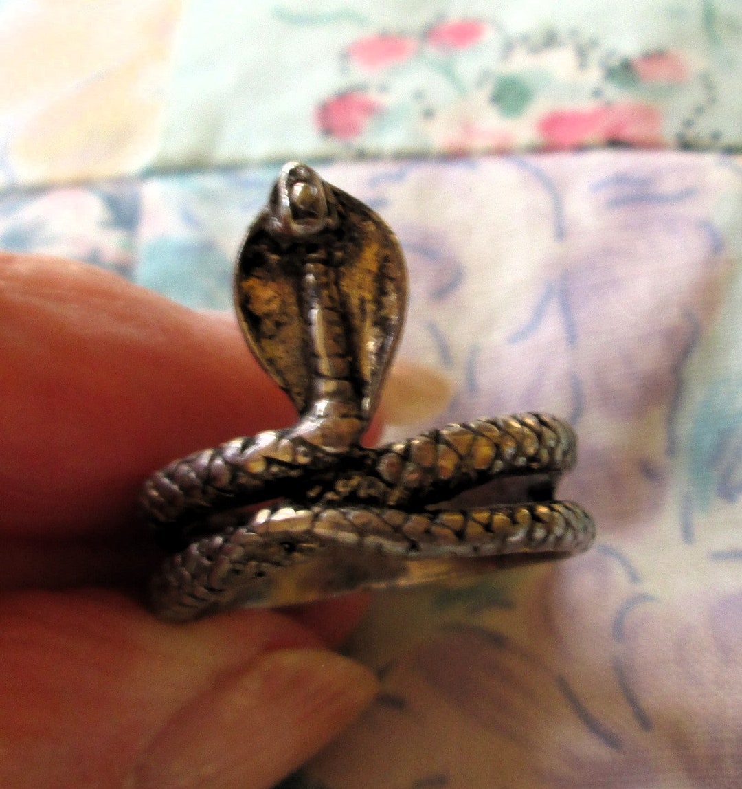 RING Wrap AROUND COBRA Snake Handmade Estate Sale 925 Sterling Silver ...