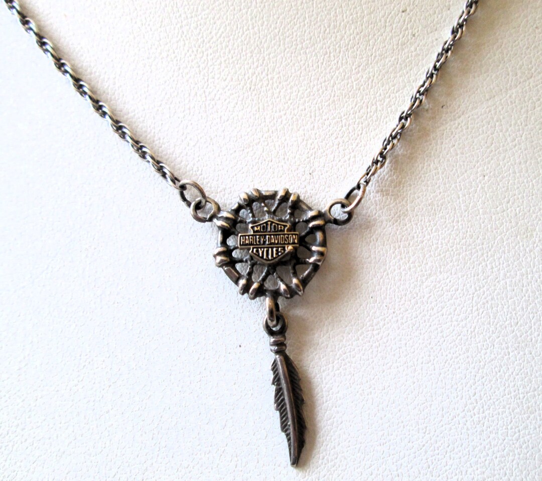 NECKLACE - HARLEY DAVIDSON - 15 Inch Choker - Dream Catcher - Two Tone ...
