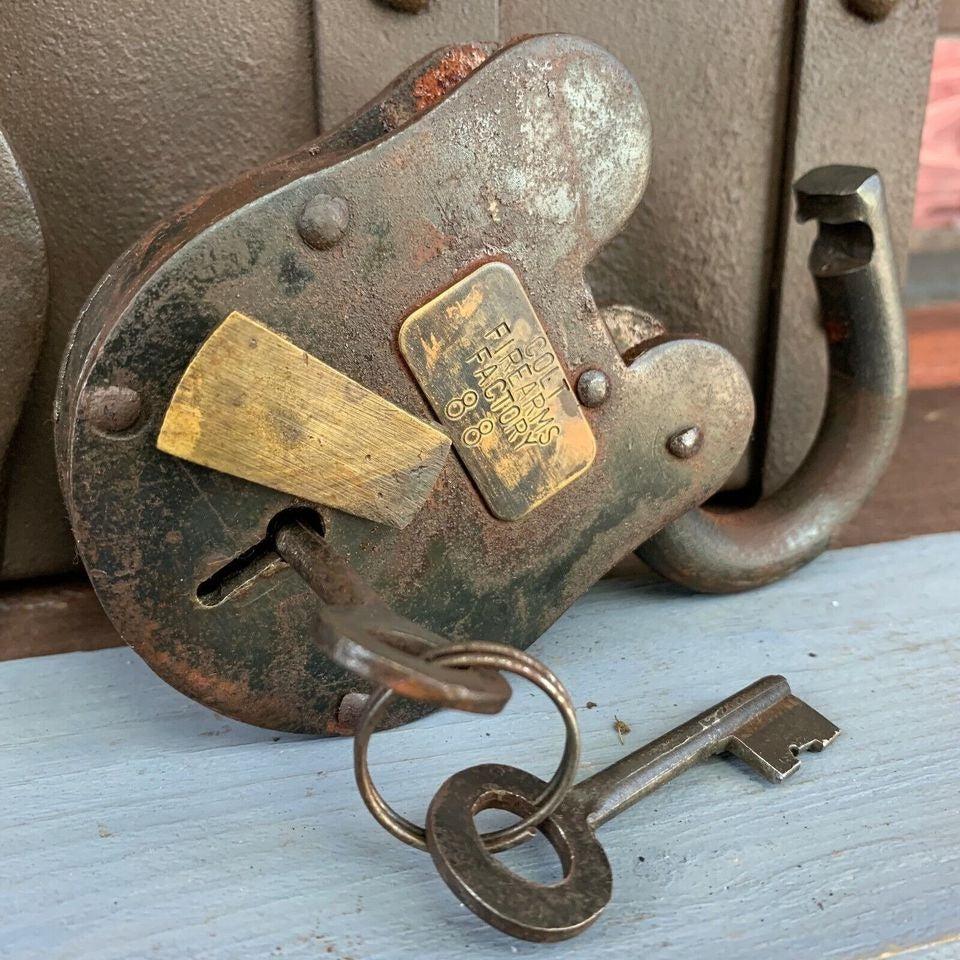 Colt Factory Cast Iron Lock & Keys With Antique Finish 3 X 5 - Etsy