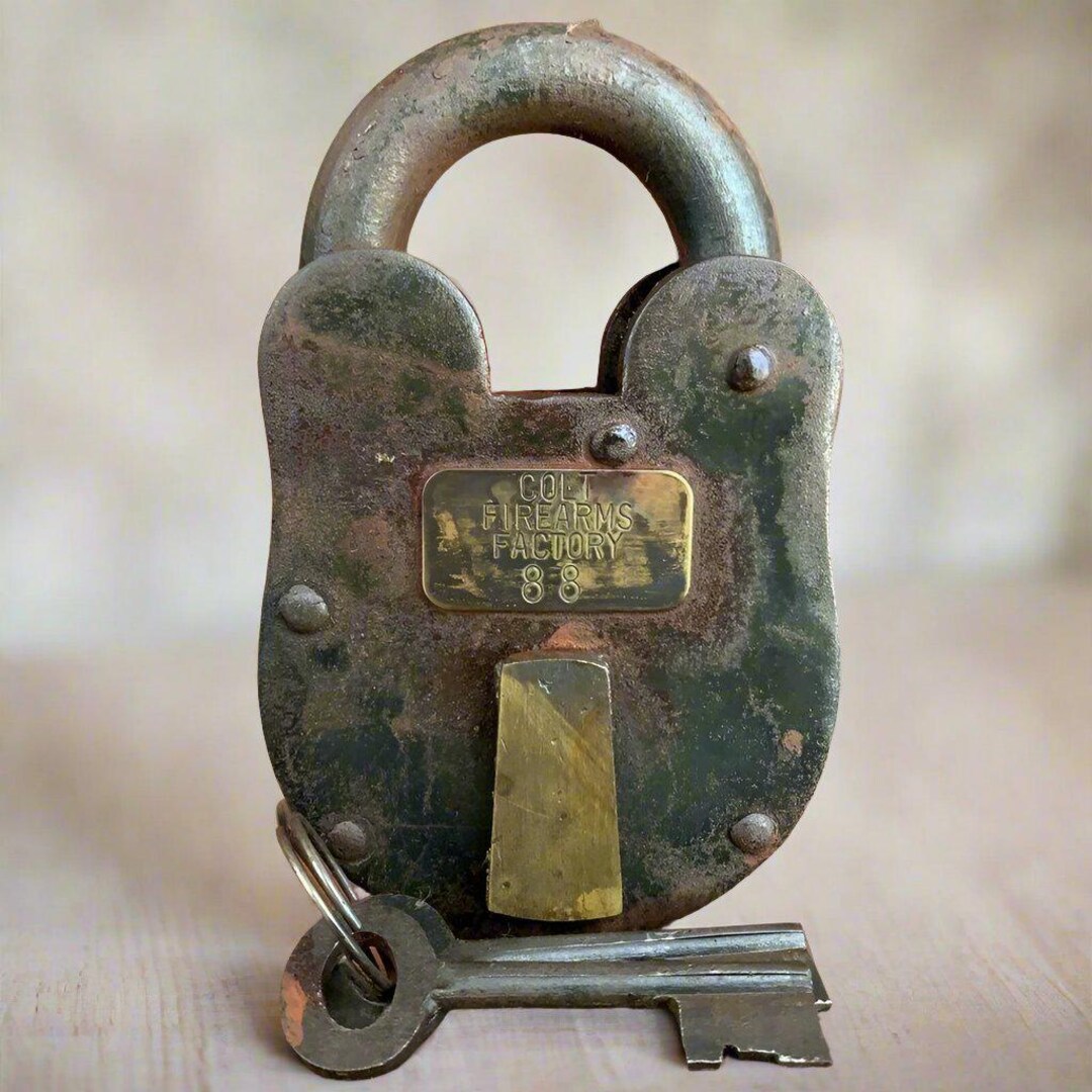 Colt Factory Cast Iron Lock & Keys With Antique Finish 3 X 5 - Etsy