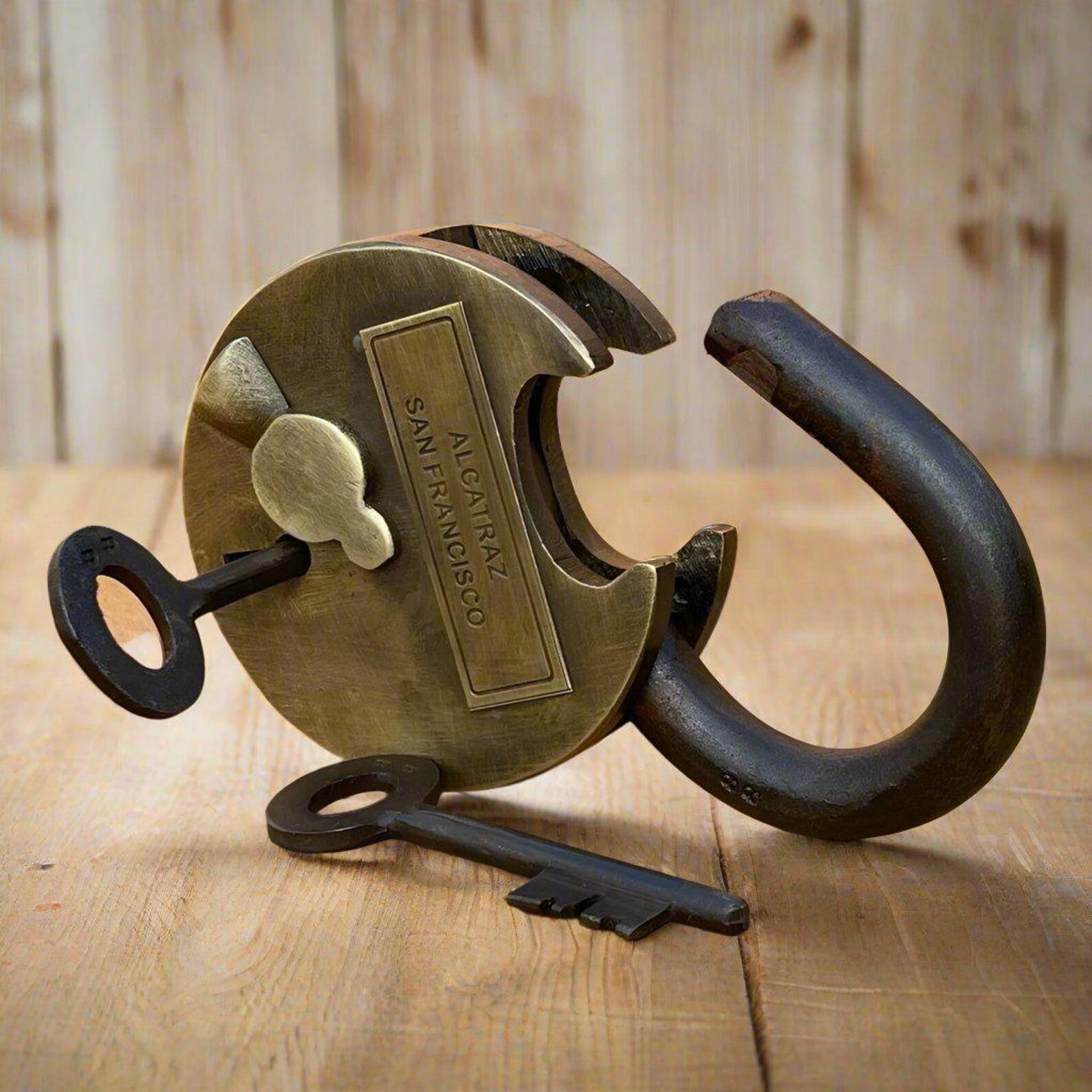 Alcatraz Prison San Francisco Transfer Lock Solid Brass With Two Keys ...