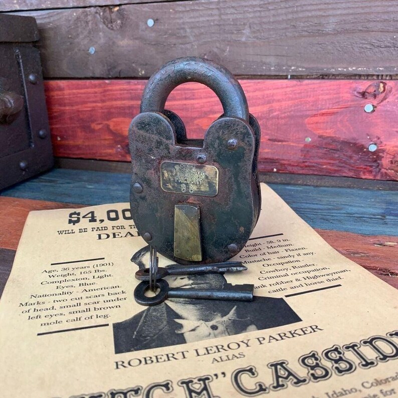 Colt Factory Cast Iron Lock & Keys With Antique Finish (3" X 5") - Etsy