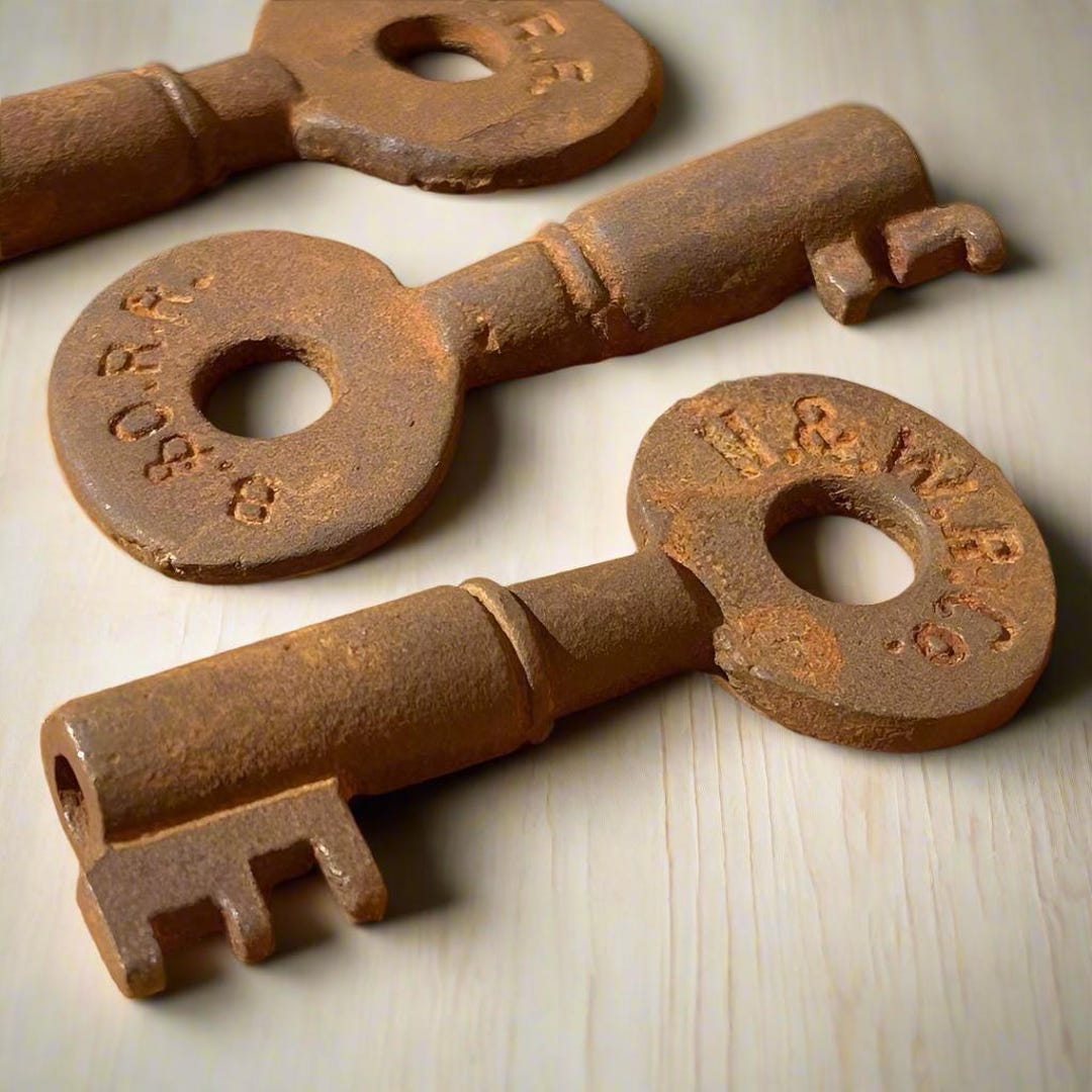 Railroad Keys Cast Iron Stamped With Train Initials (set of 25) - Etsy