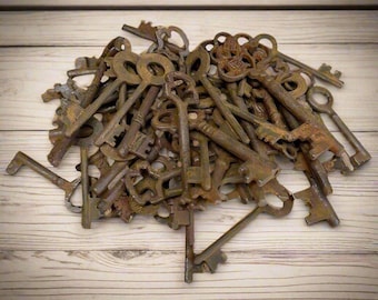 Antique Vintage Style 19th Century Iron Keys Assorted Lot of 25 - Etsy