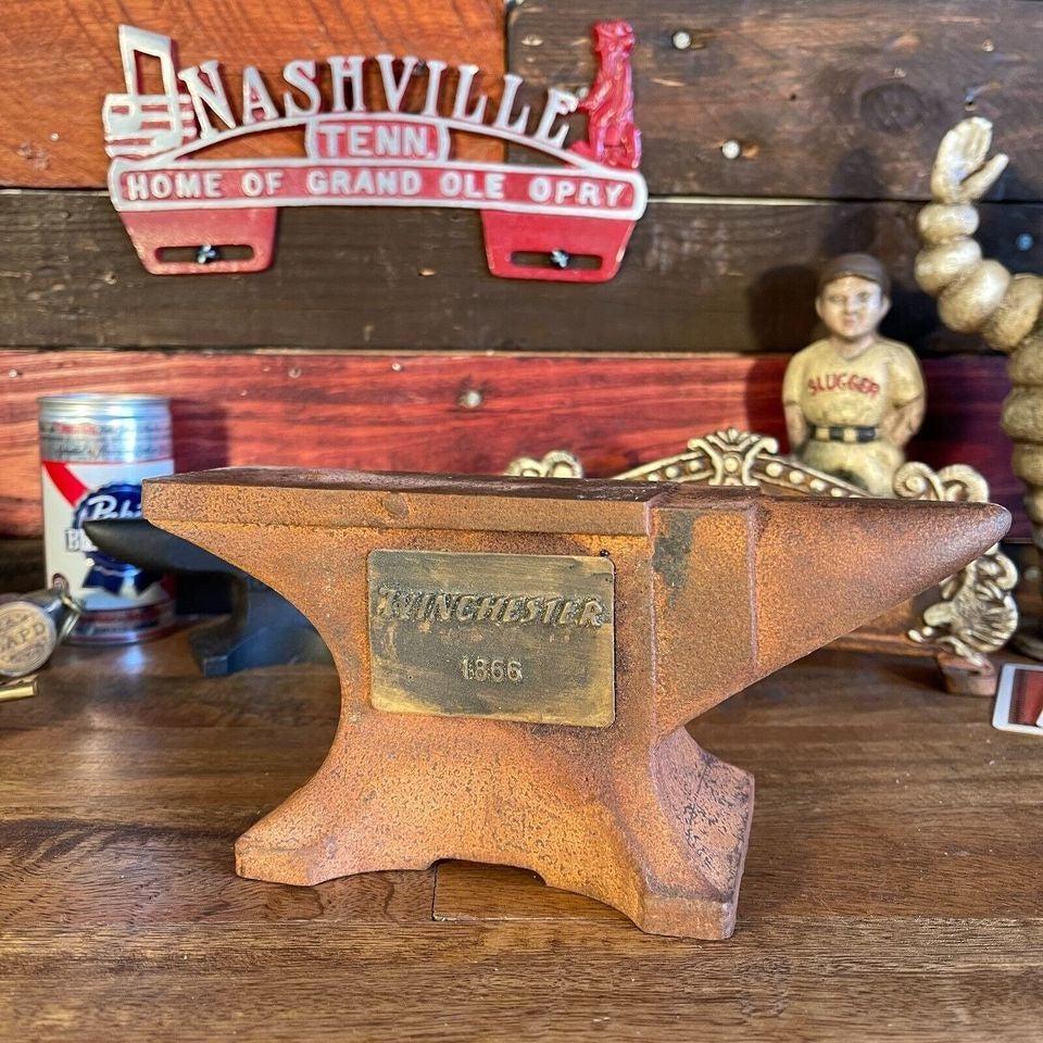 Winchester 1866 Cast Iron Anvil With Makers Mark & Antique Finish 8 X 3 ...