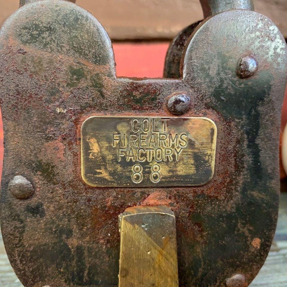 Colt Factory Cast Iron Lock & Keys With Antique Finish (3" X 5") - Etsy
