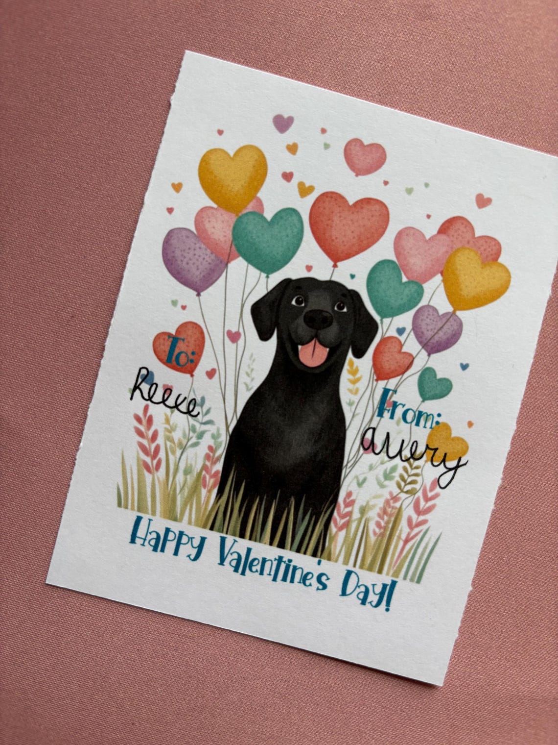 Black Lab Printable Valentine’s Day Cards - Etsy