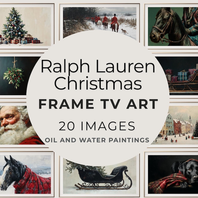 Plaid Christmas Frame Tv - Etsy