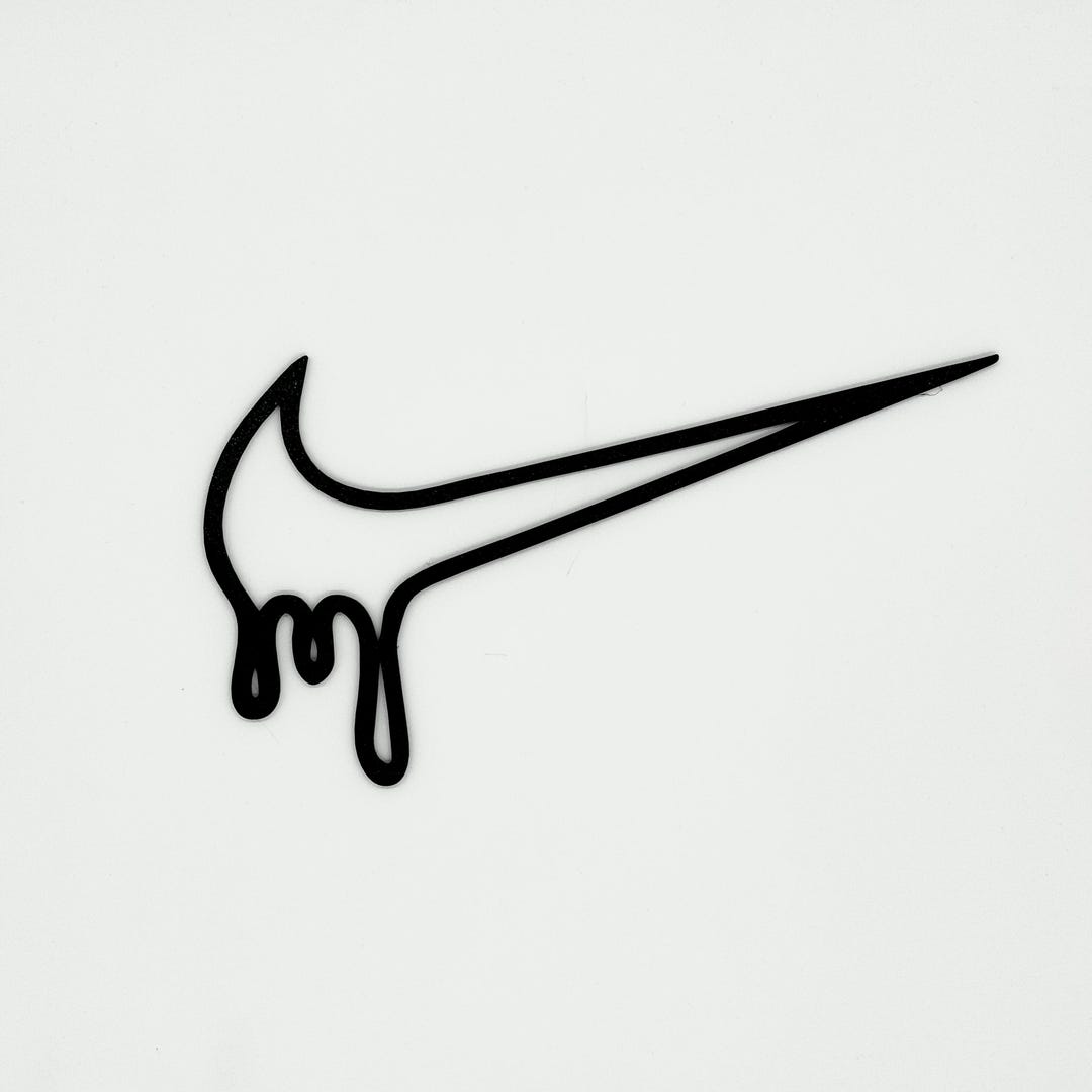 Melted Nike Swoosh Loho Wall Art 3D Printed - Etsy