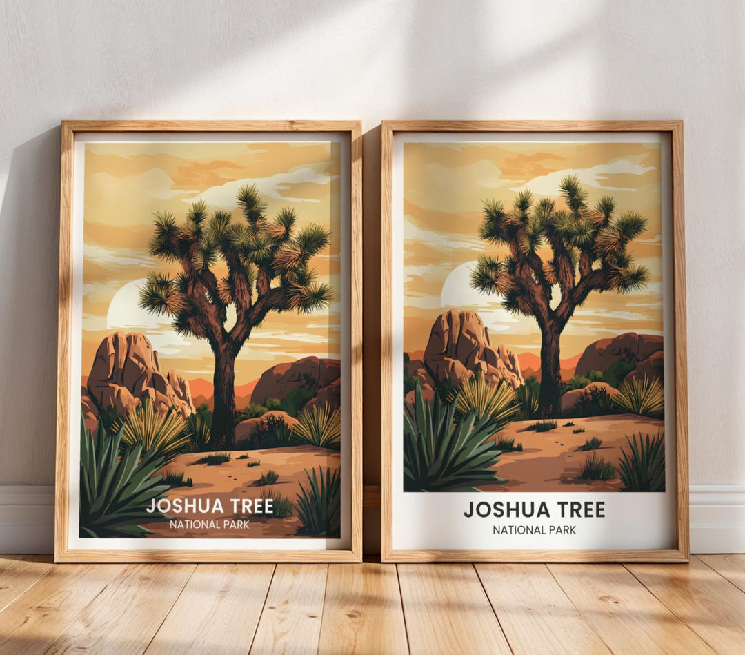 Joshua Tree National Park Travel Poster | California Gift | Joshua Tree ...