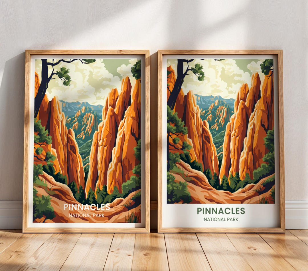 Pinnacles National Park Travel Poster | Pinnacles Painting | Pinnacles ...