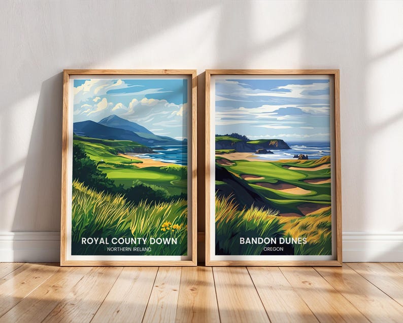 Golf Courses Poster Set of 10 | St Andrews | Pebble Beach | Augusta ...