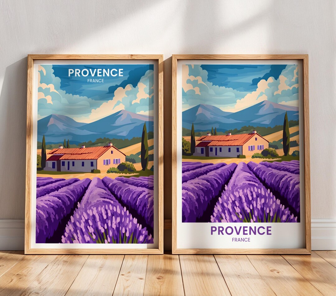 Provence Travel Poster | South of France Wall Art | France Poster Decor ...