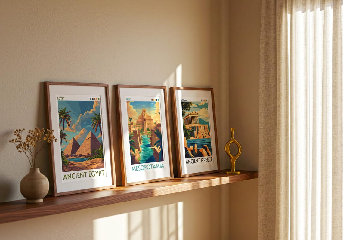 Ancient Civilizations Posters Set of 8 | Mesopotamia Gift | Egypt ...