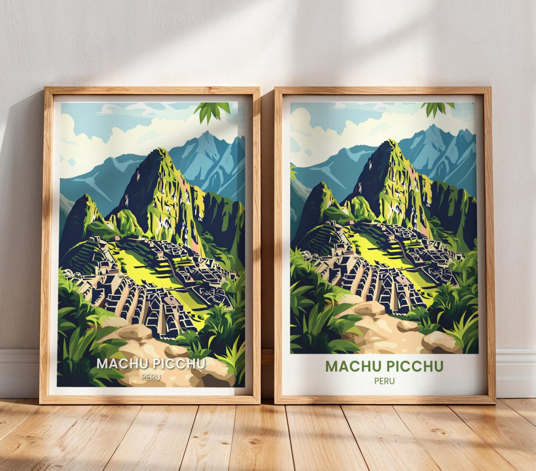 Machu Picchu Travel Poster | Machu Picchu Wall Art | Peru Travel Gift ...