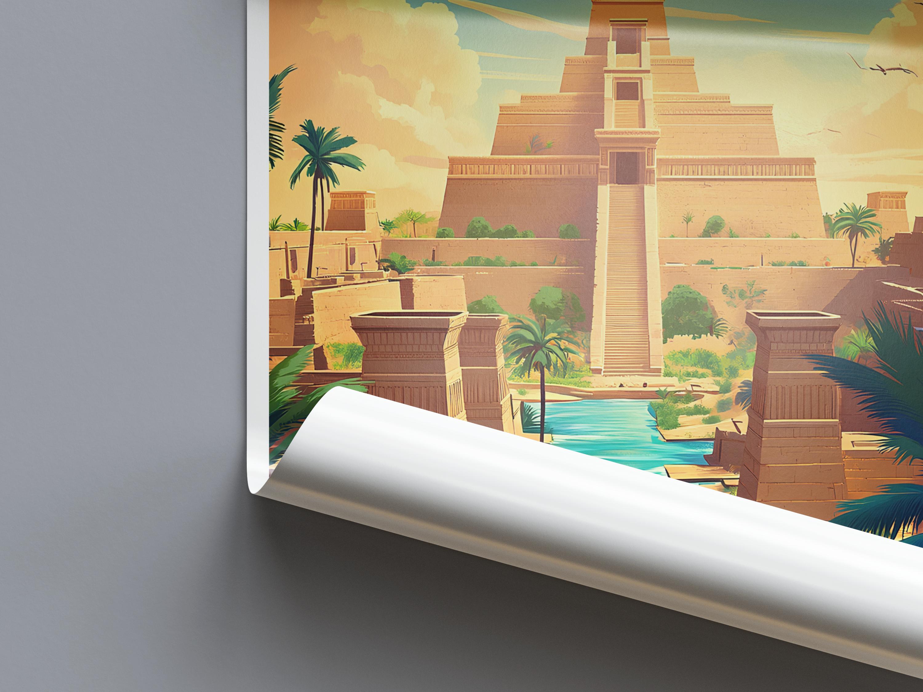 Ancient Mesopotamia Poster | Ziggurat Wall Art | Mesopotamia Art | Iraq ...