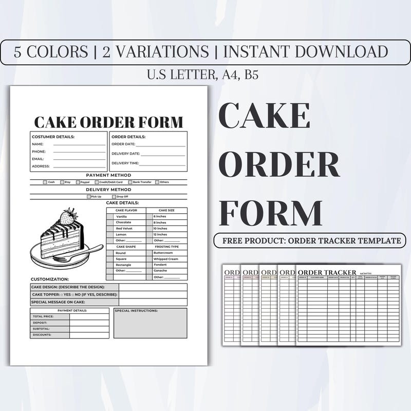 Bakery Order Forms - Etsy