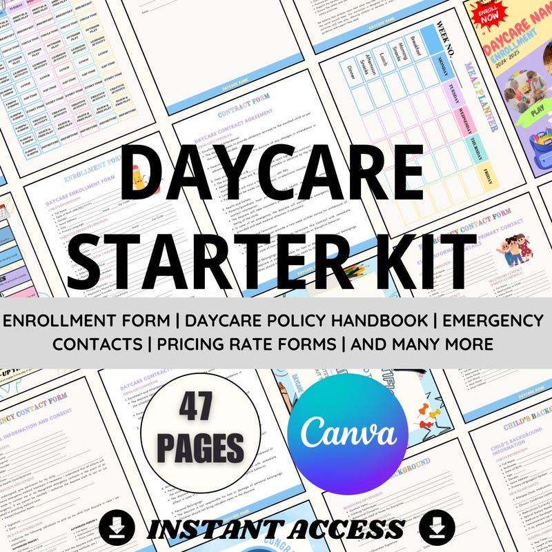 Daycare Forms - Etsy