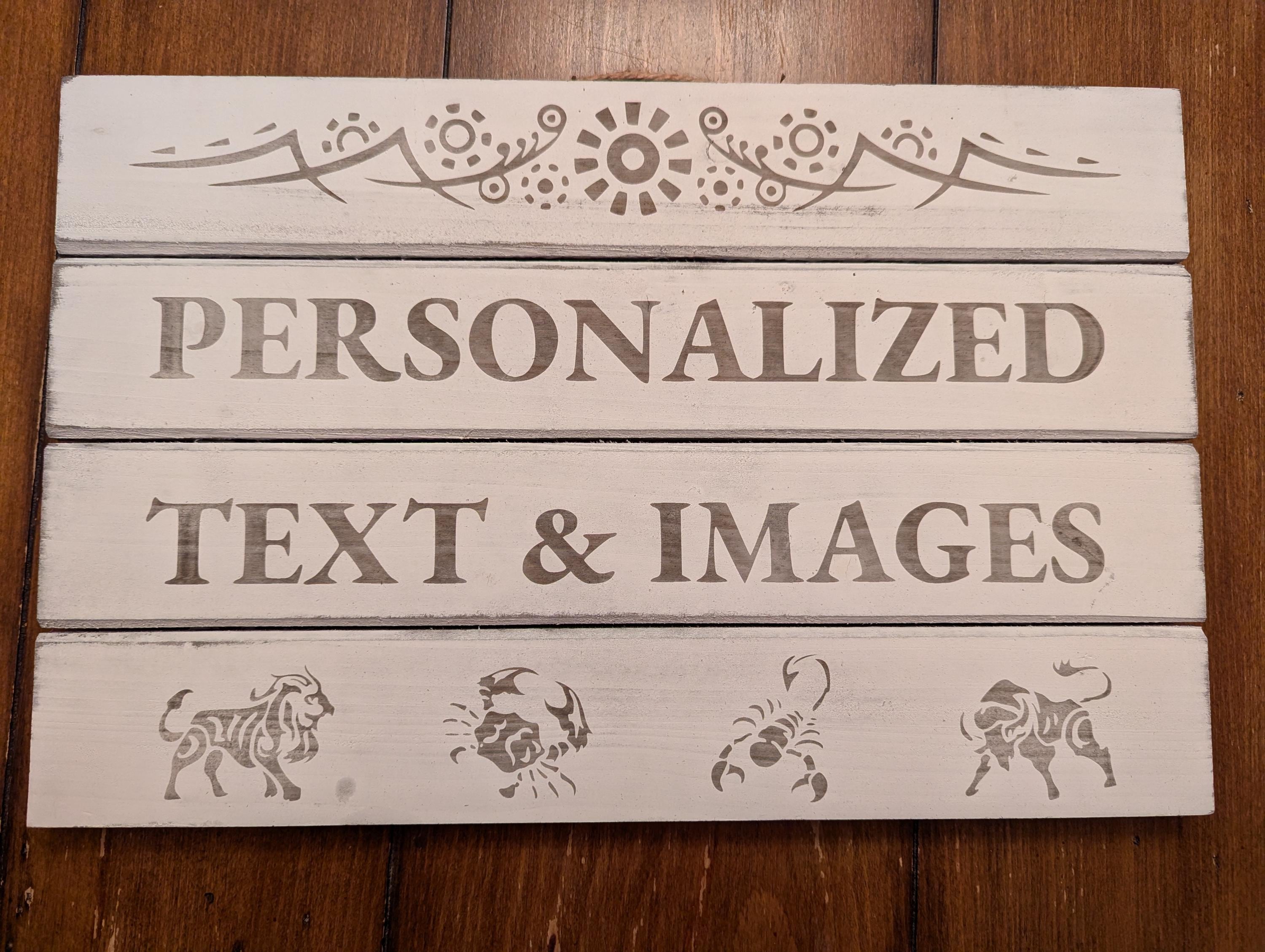 Personalized Whitewashed Wood Sign - Etsy