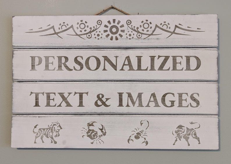 Personalized Whitewashed Wood Sign - Etsy