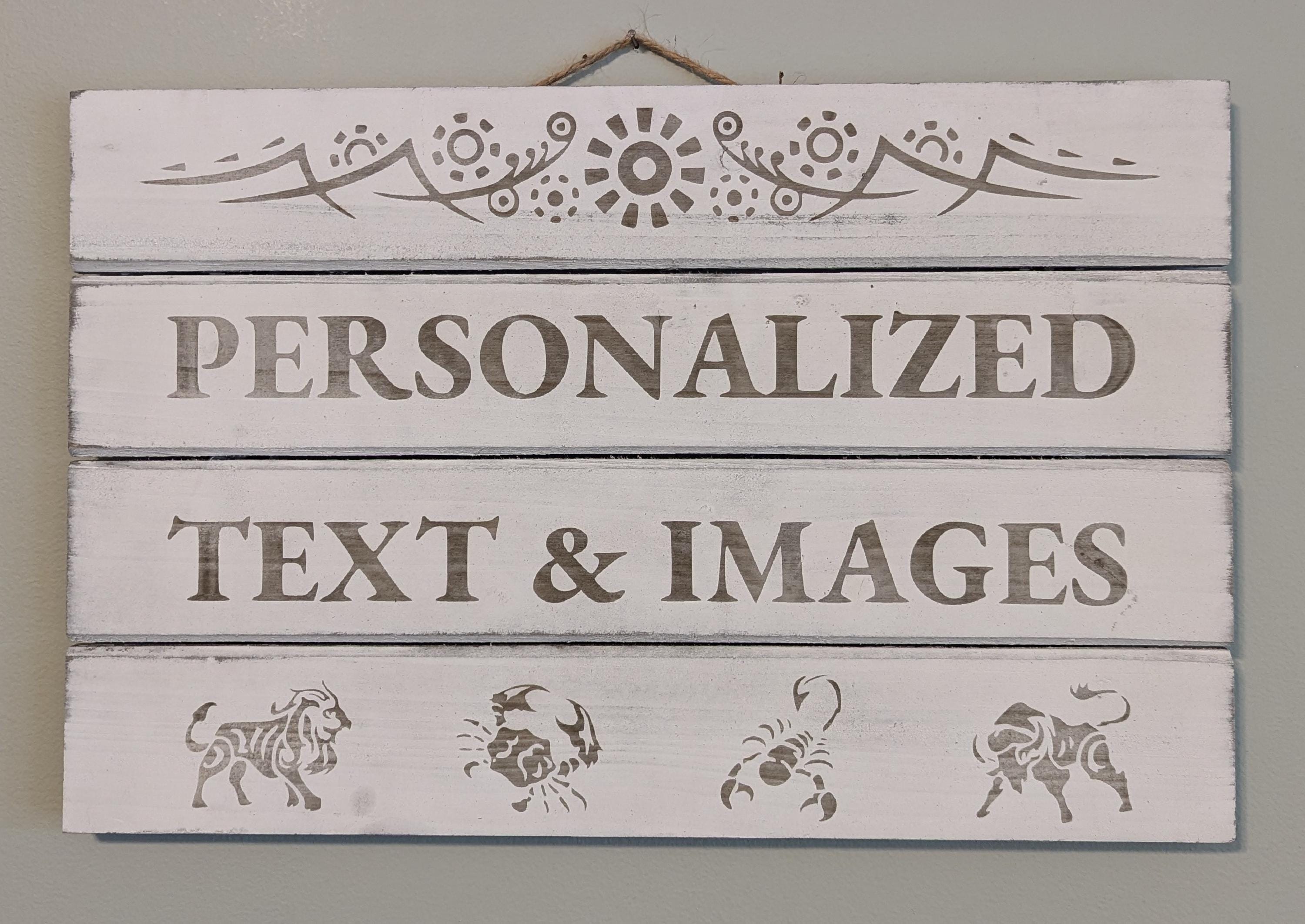 Personalized Whitewashed Wood Sign - Etsy