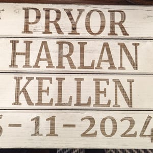 Personalized Whitewashed Wood Sign - Etsy
