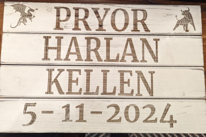 Personalized Whitewashed Wood Sign - Etsy