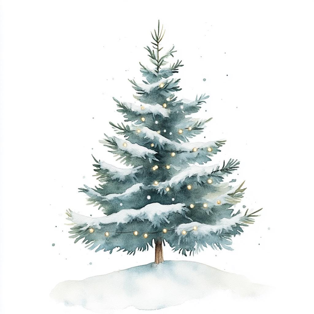 24 Christmas Tree Clipart, Winter Holiday, PNG With 300dpi, Home Decor ...