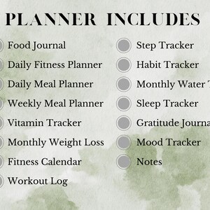 Printable Health & Wellness Planner | Fitness Journal | Workout ...