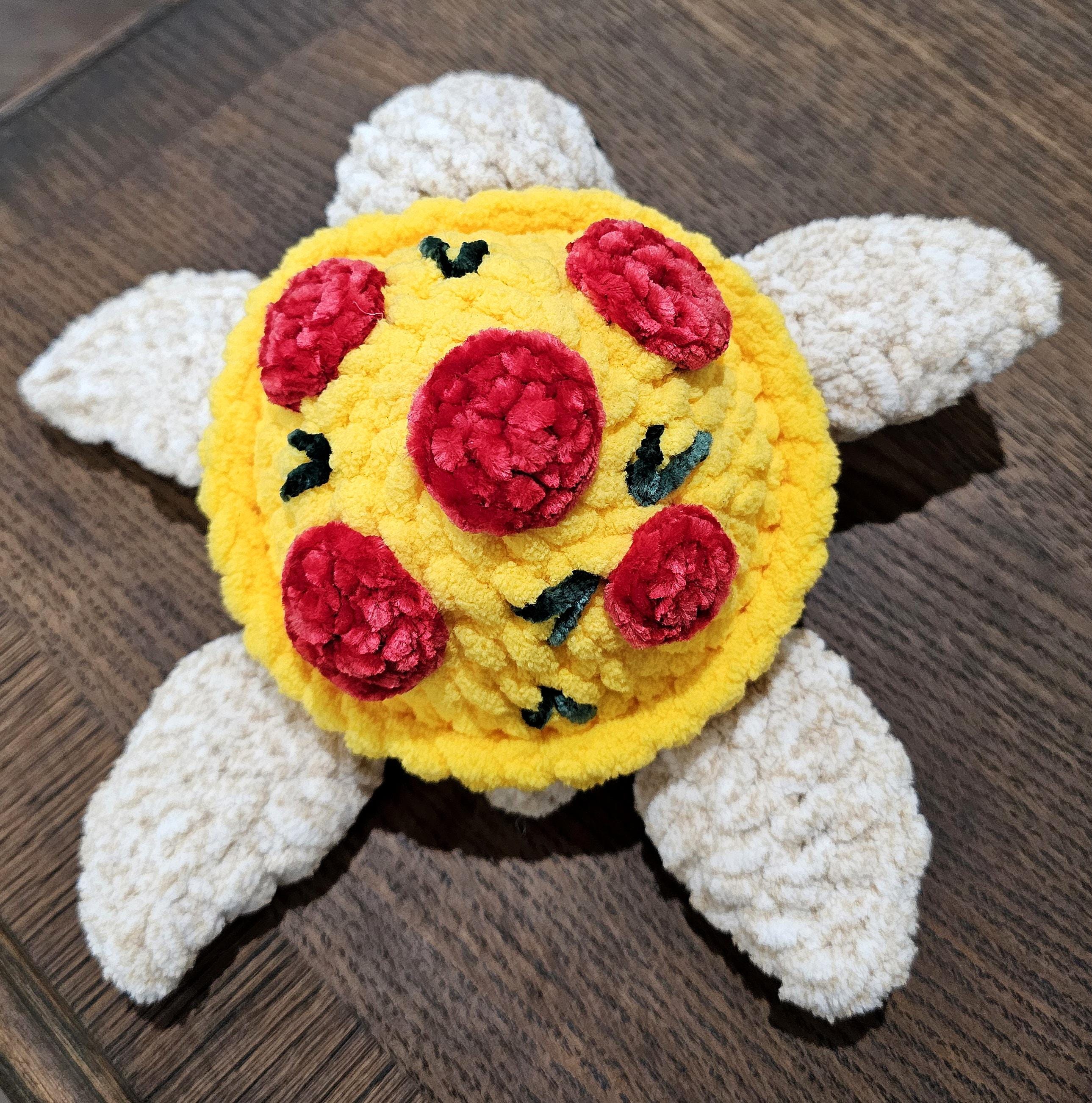 Pizza Sea Turtle || Handmade Stuffed Plush || Cheese Pepperoni Basil ...
