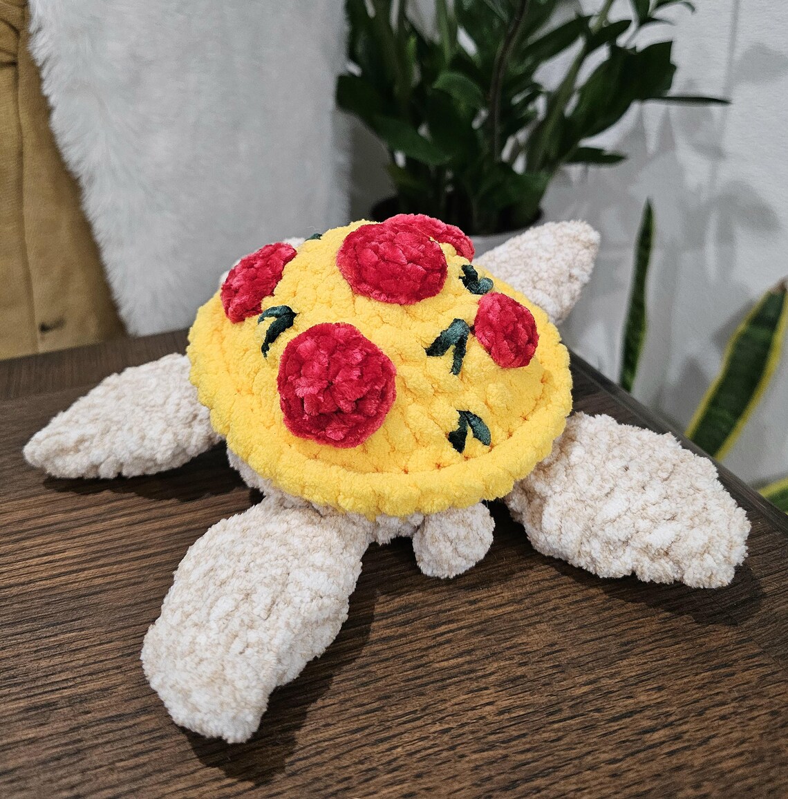 Pizza Sea Turtle || Handmade Stuffed Plush || Cheese Pepperoni Basil ...