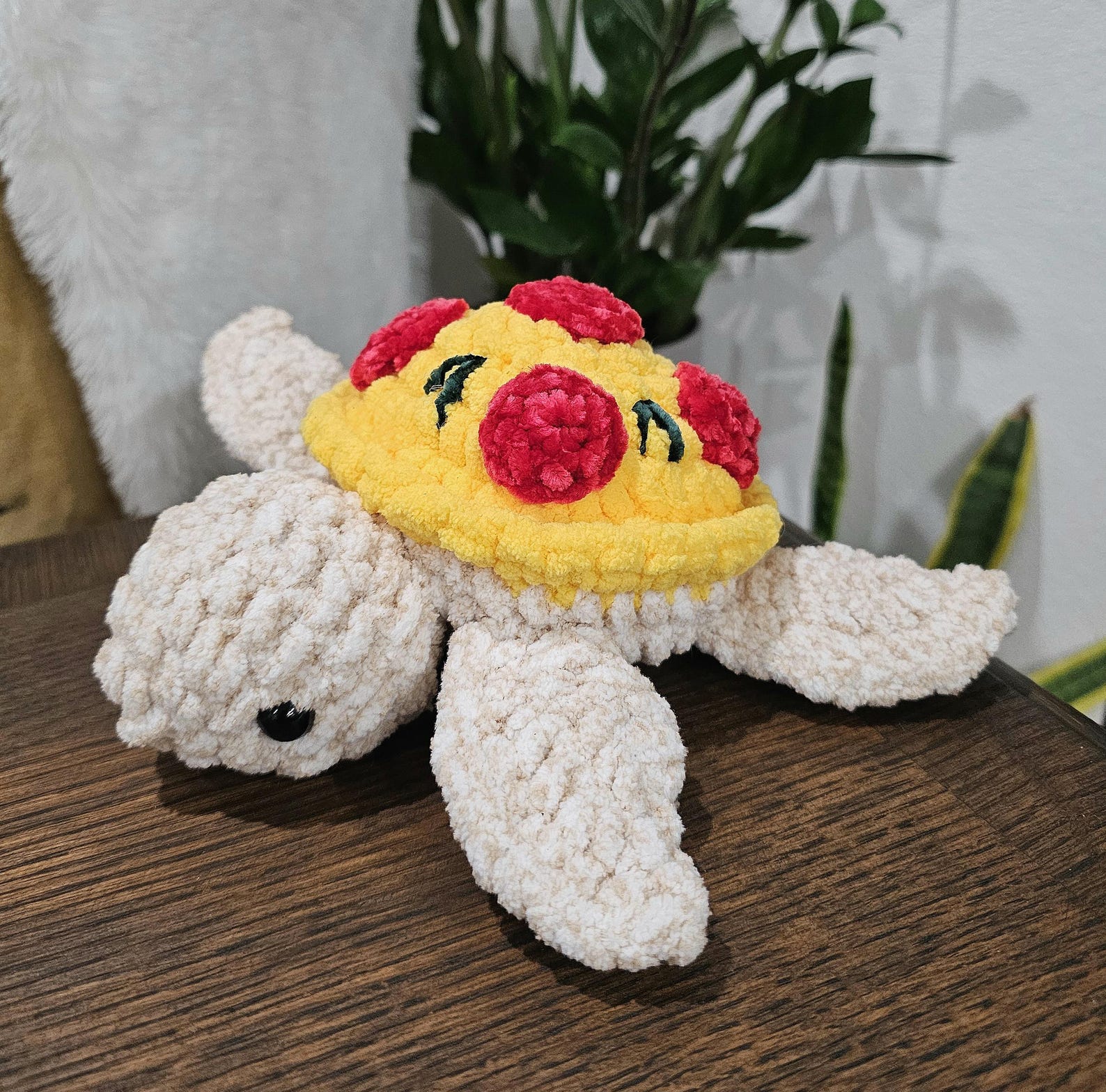 Pizza Sea Turtle || Handmade Stuffed Plush || Cheese Pepperoni Basil ...