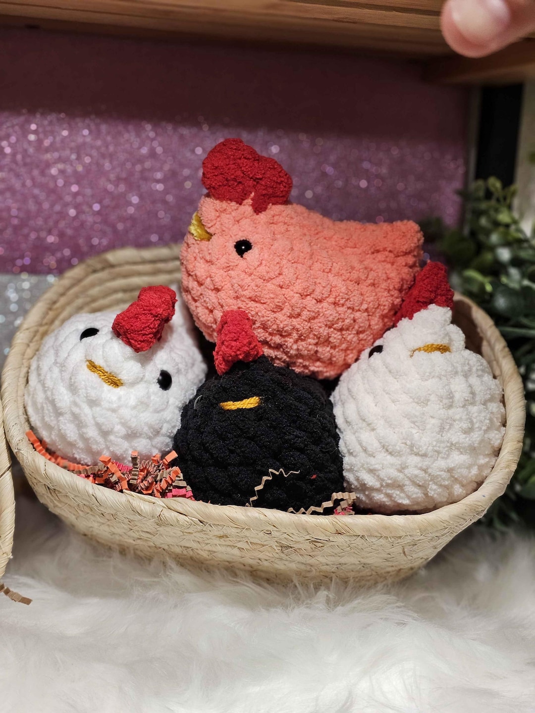 Chunky Crochet Chicken || Handmade Stuffed Plush || Fat Plump Stuffies ...