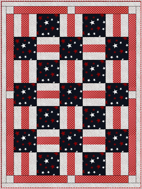 Downloadable Porch Rails Quilt Pattern Easy 3 Yard design | Etsy