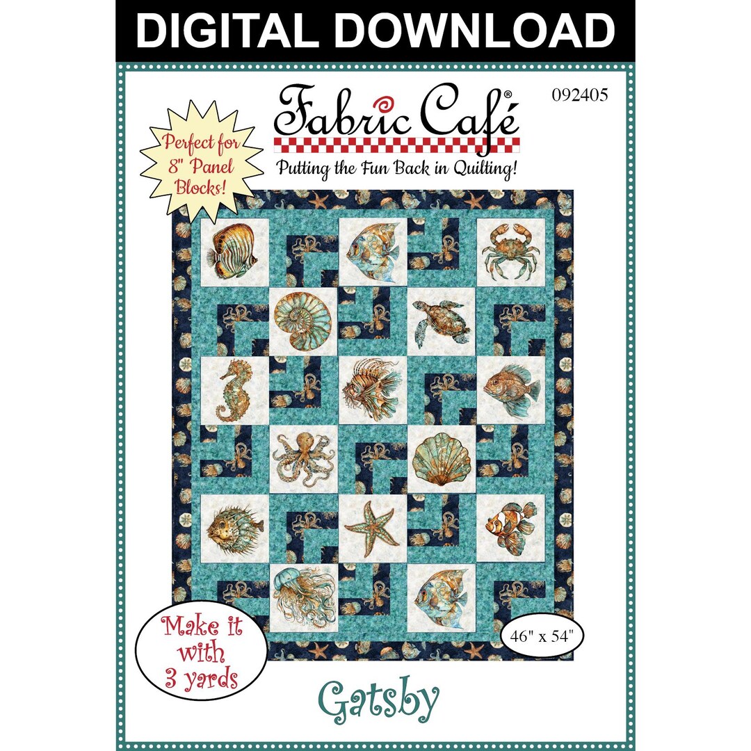 Gatsby 3-yard Quilt Pattern | Perfect for 8-inch Panels - Digital ...