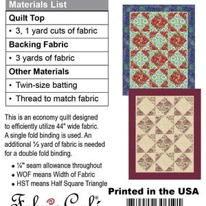 Tumbling Triangles 3-yard Quilt Pattern - Digital Download - Etsy