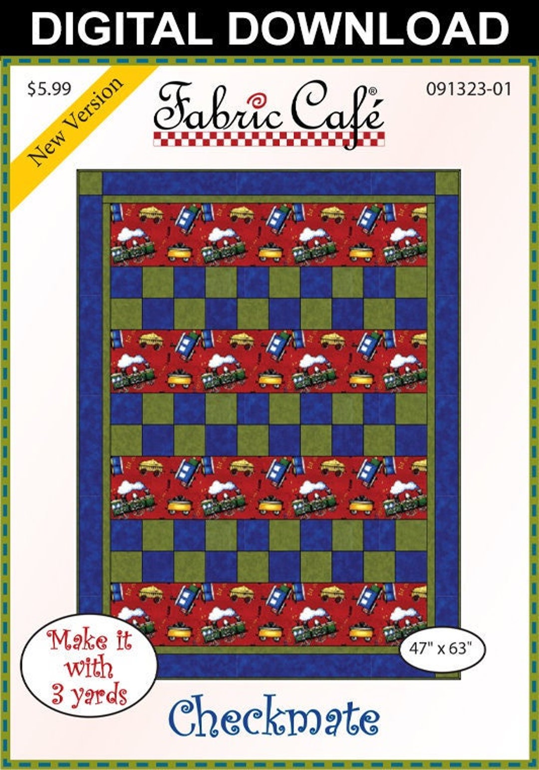 Checkmate Downloadable 3-yard Quilt Pattern - Etsy