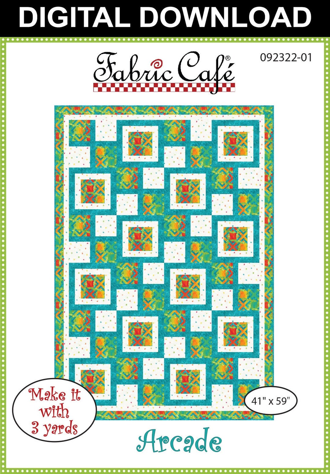 Arcade 3-yard Quilt Pattern Digital Download - Etsy Canada