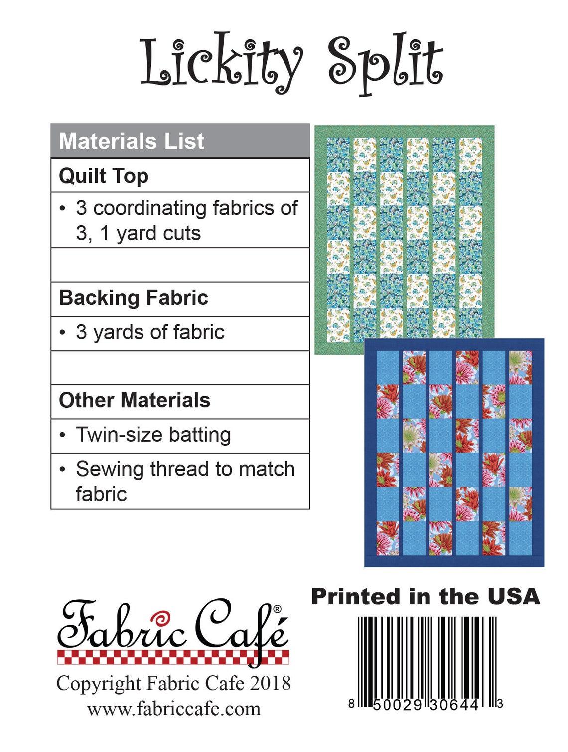 Lickity Split 3-yard Quilt Pattern - Digital Download - Etsy UK