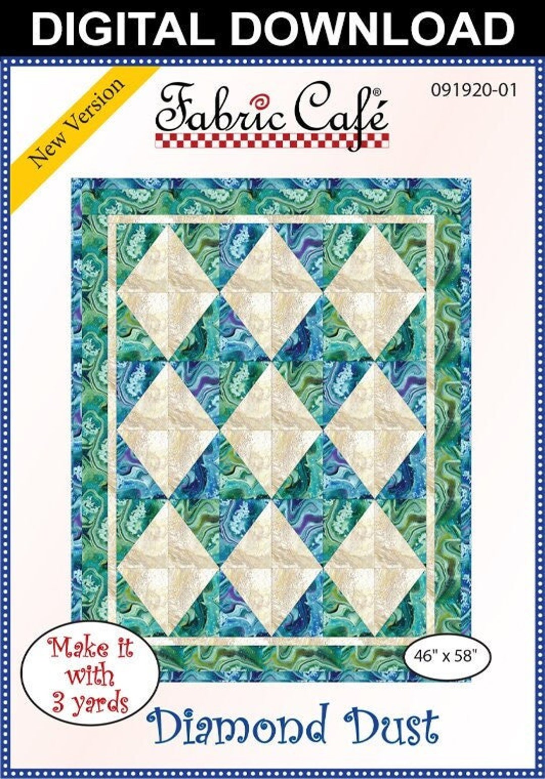 Diamond Dust 3-yard Quilt Pattern - Digital Download - Etsy