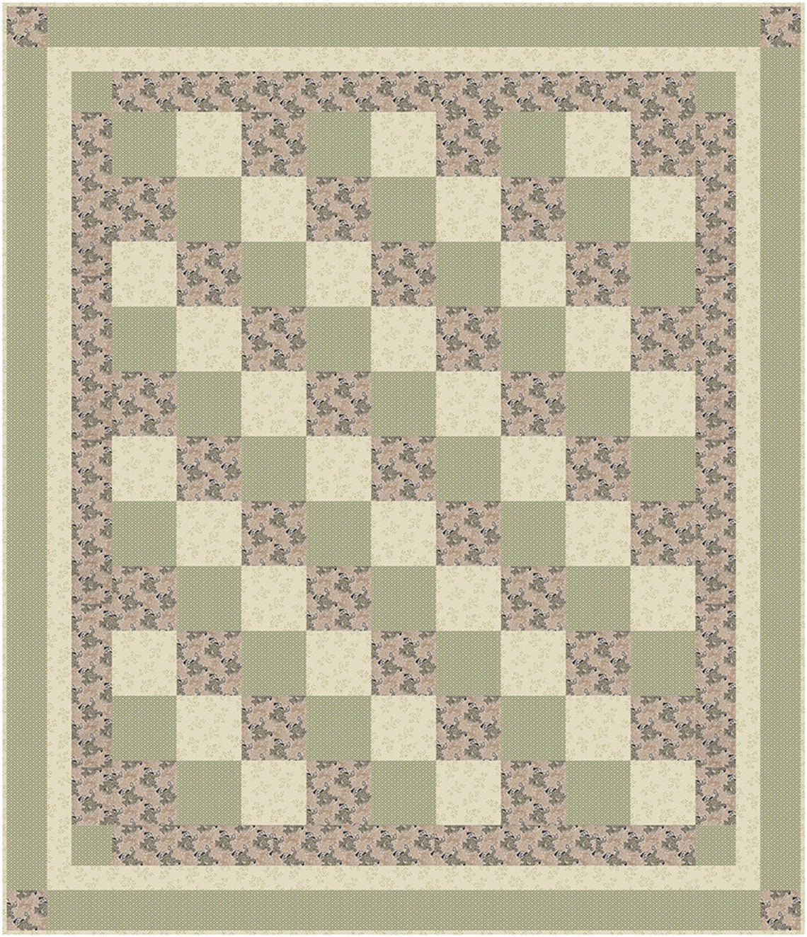 Four Square 3-yard Quilt Pattern - Digital Download - Etsy