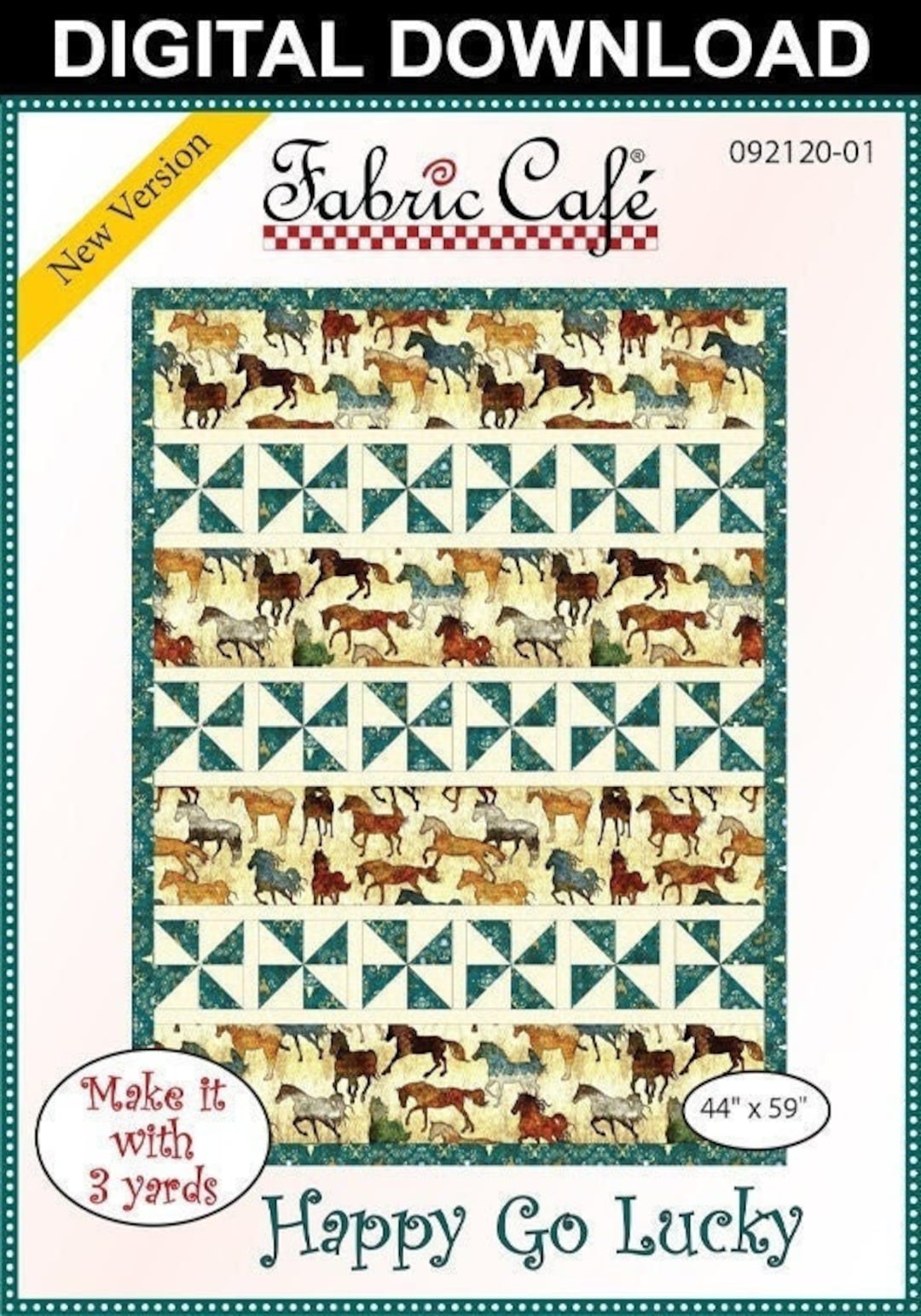 Happy Go Lucky 3-yard Quilt Pattern - Digital Download - Etsy
