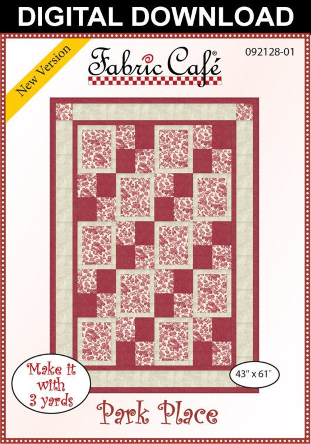 Downloadable Park Place Quilt Pattern - Etsy Australia